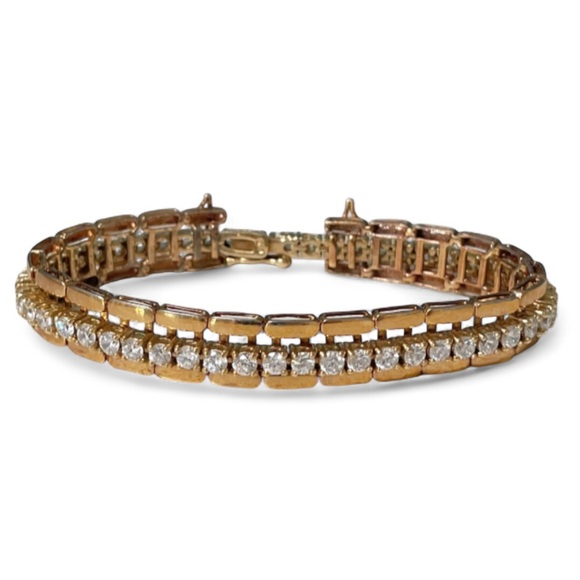Vintage | Jewelry | Vintage 925 Stamped Gold Plated Sparkle Chain ...